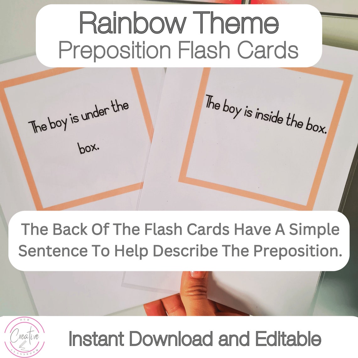 Rainbow-themed Classroom | Prepositions | Learning Positions With ...