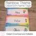 Rainbow Themed Classroom Rules Posters Printable - Class Rules for ...