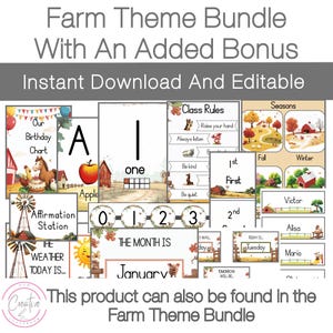 Farm Theme Classroom Rules Posters Printable - Class Rules Posters for ...