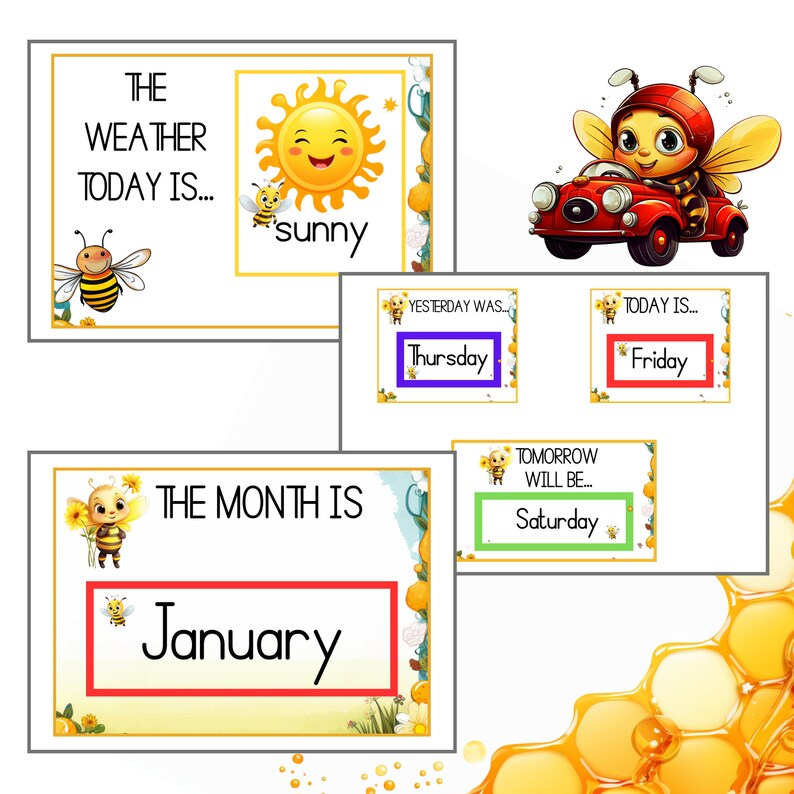 Bee Themed Classroom Decor Bundle Printables Includes 13 Amazing Bee ...