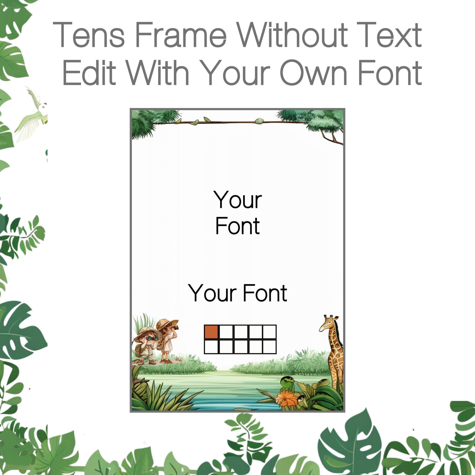 Safari Theme Classroom | Number Flashcards | Number Posters | Editable ...