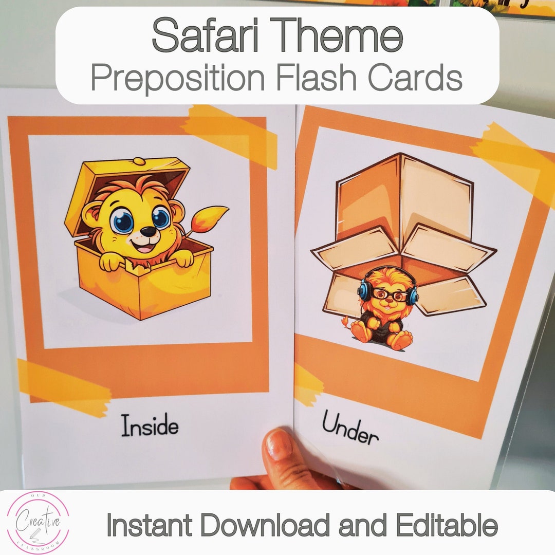 Safari Classroom Theme | Prepositions | Learning Positions With ...