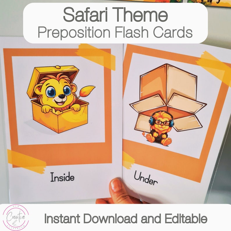 Safari Classroom Theme Prepositions Learning Positions With Position ...
