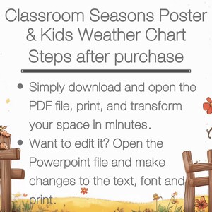 Farm Theme Classroom Kids Weather Chart Printable - All Seasons Posters ...