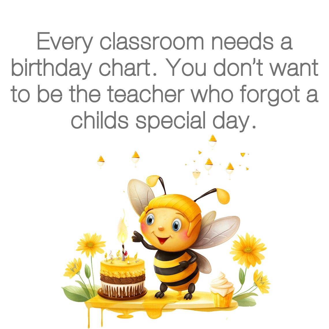 Bee Themed Classroom Birthday Chart Ideas Printable - Birthday Charts ...