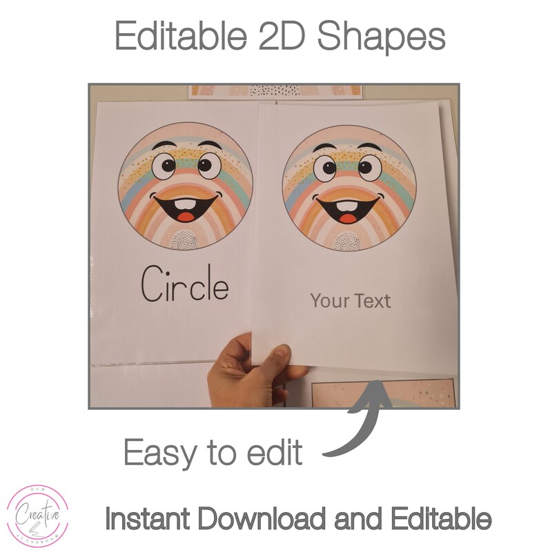 Boho Rainbow Theme Classroom | 2D Shapes | Math Shape Posters ...