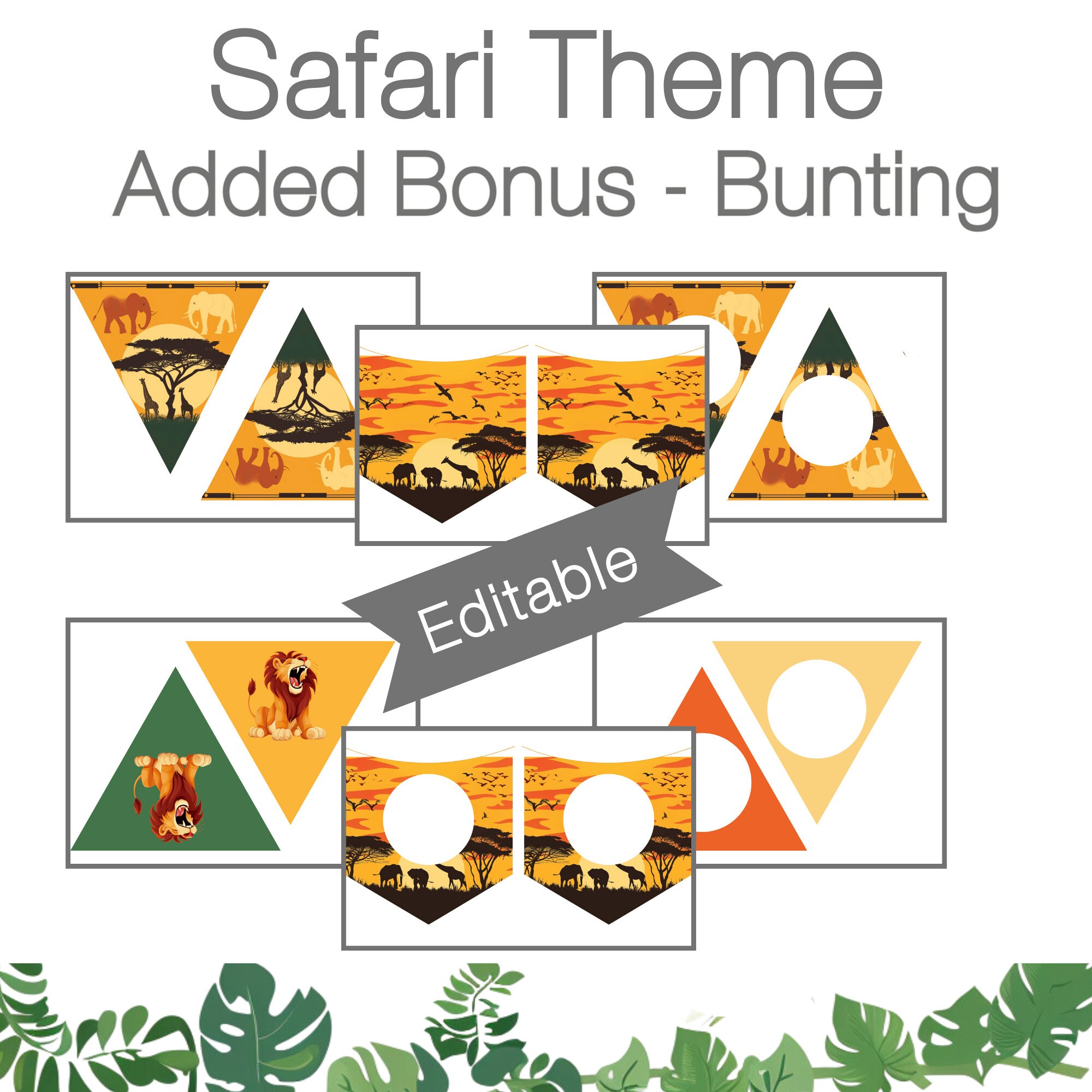 Safari Theme Classroom Decor Bundle Printables - Includes 15 Amazing ...