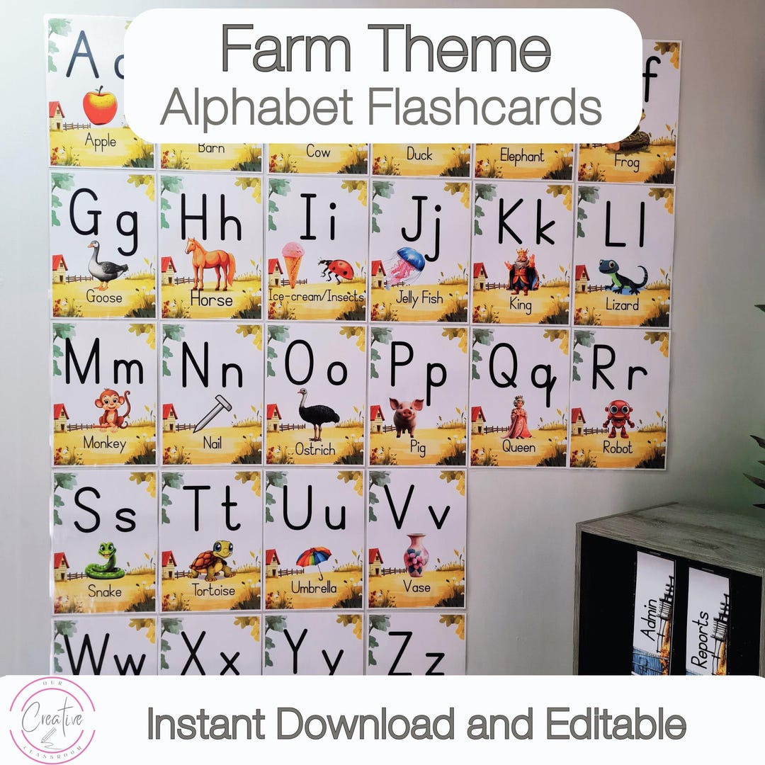 Farm Theme Classroom Alphabet Posters | Classroom Decor | Phonics ...
