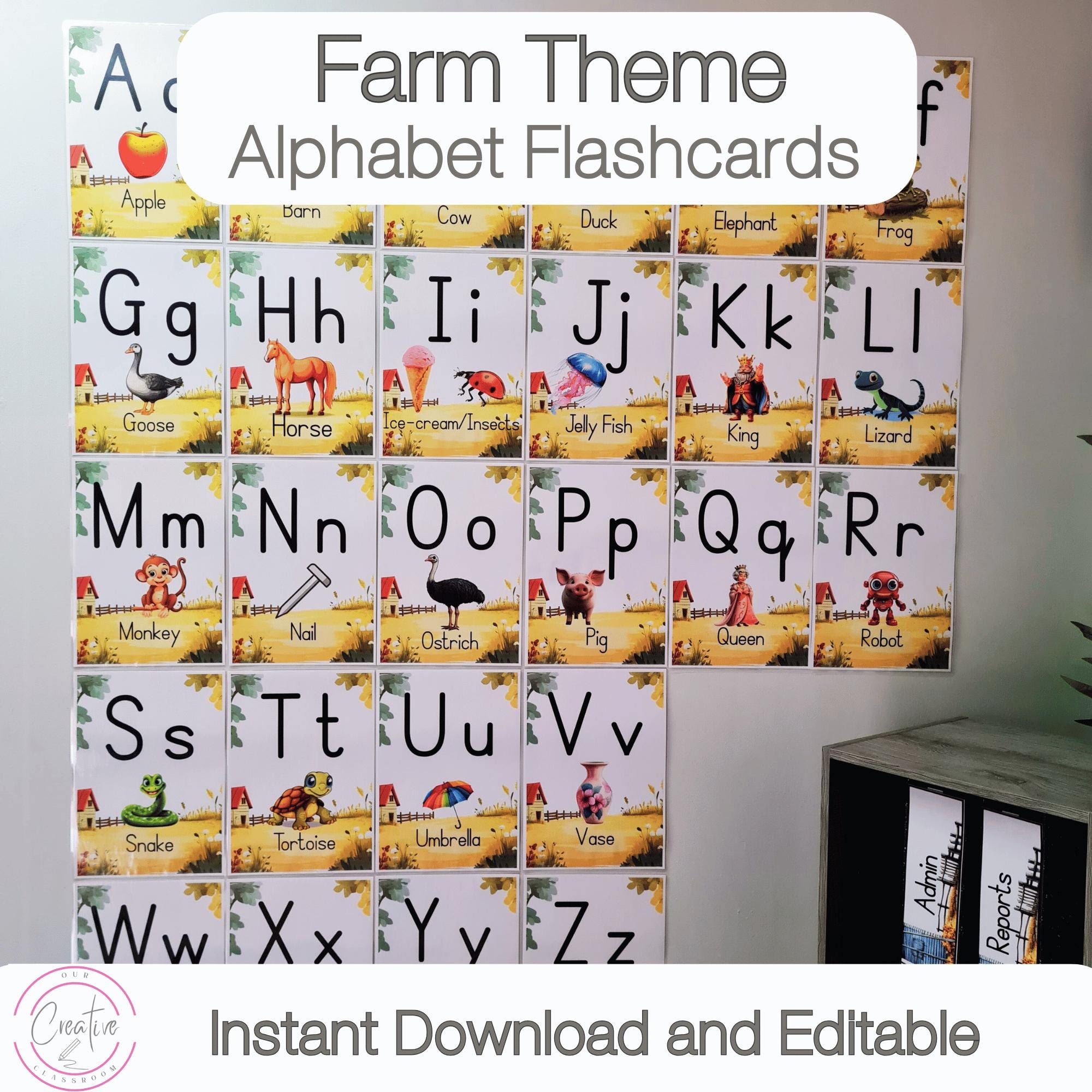 Farm Theme Classroom Alphabet Posters | Classroom Decor | Phonics ...