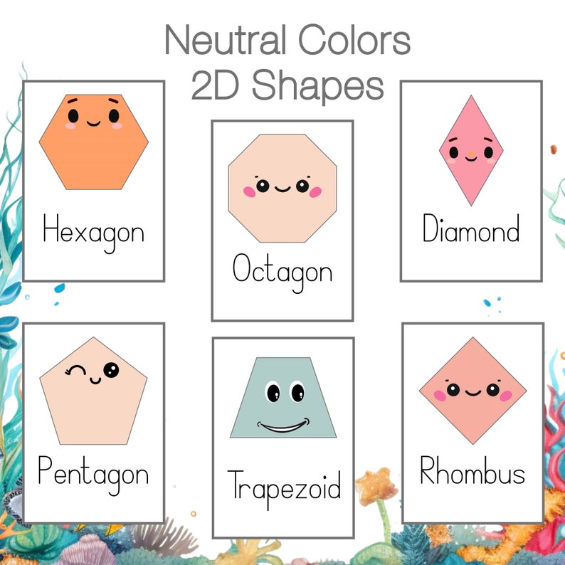 Under the Sea Classroom Theme | 2D Shapes | Math Shape Posters ...