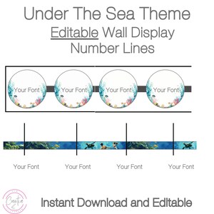 Under the Sea Classroom Theme | Number Lines | 2 Various Styles of ...