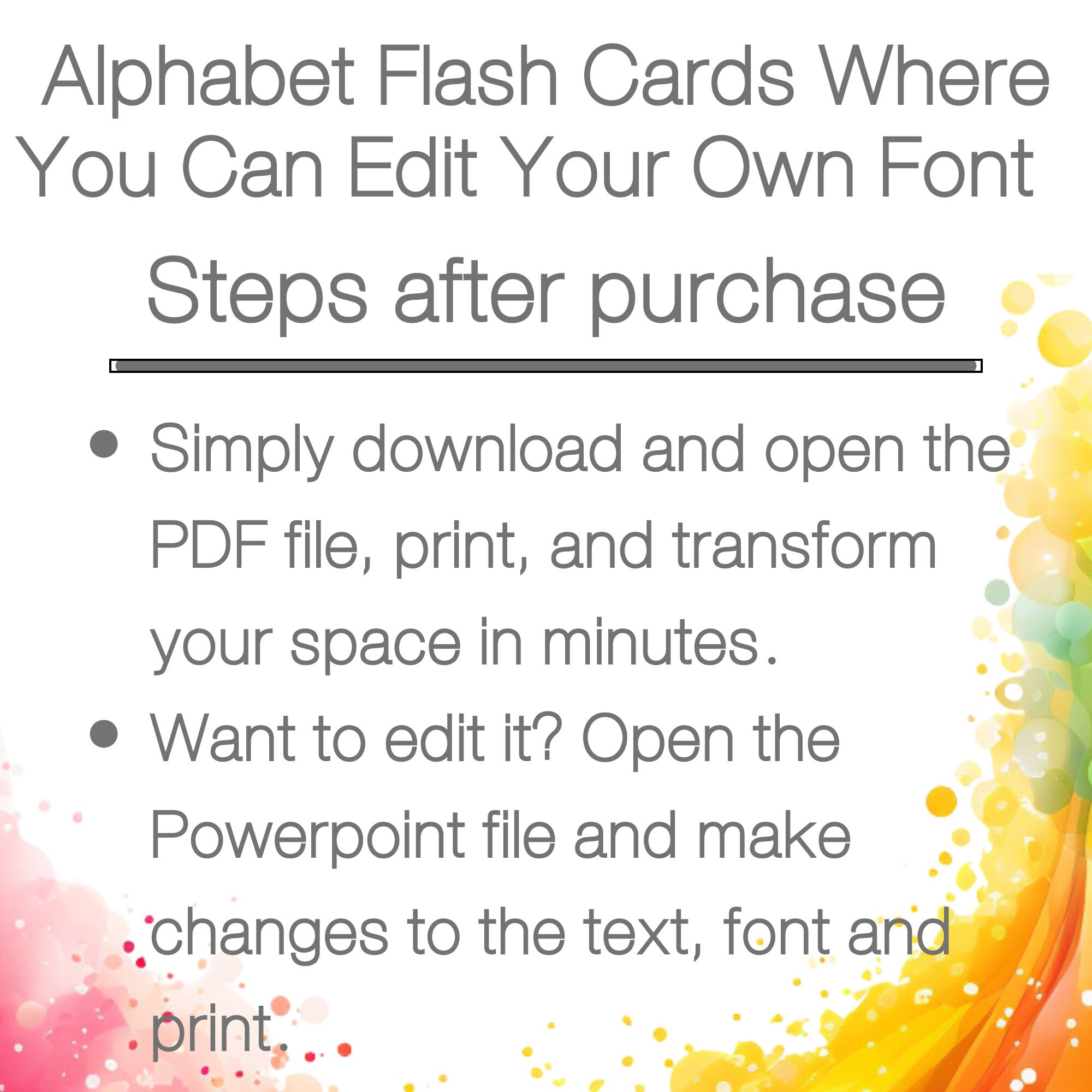 Rainbow Themed Classroom Alphabet Flashcards PDF Printable - Alphabet ...