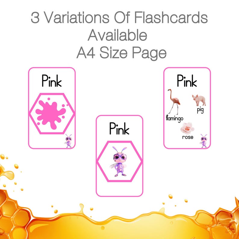 Bee Theme Classroom | Color Flashcards | Color Recognition | Printable ...