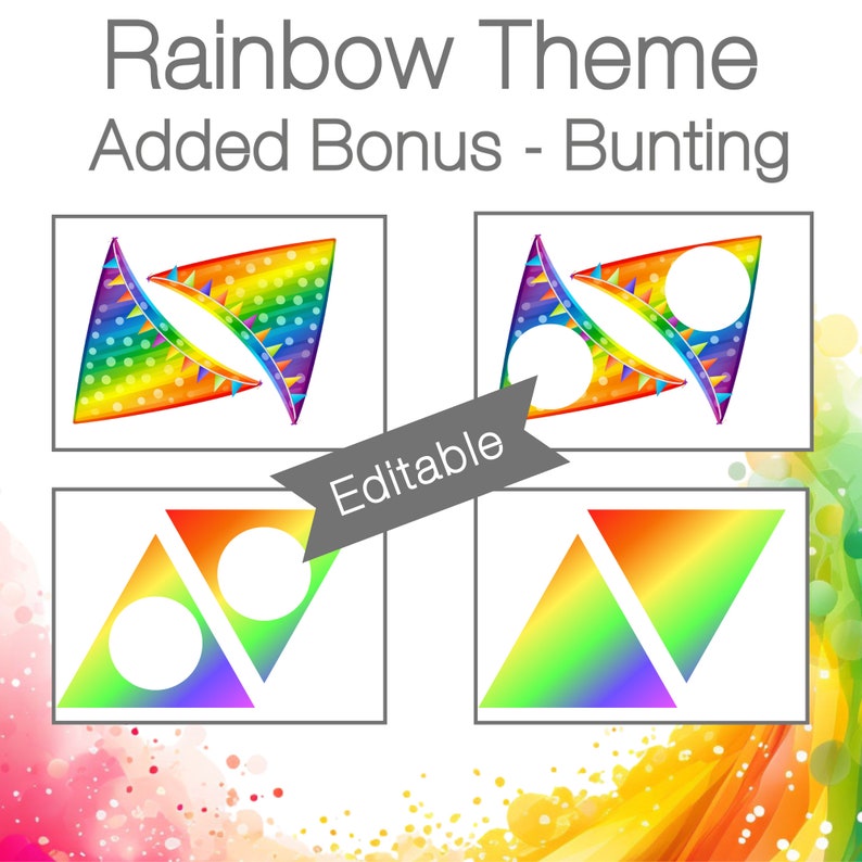 Rainbow Themed Classroom Decor Bundle Printables Includes 7 Amazing ...
