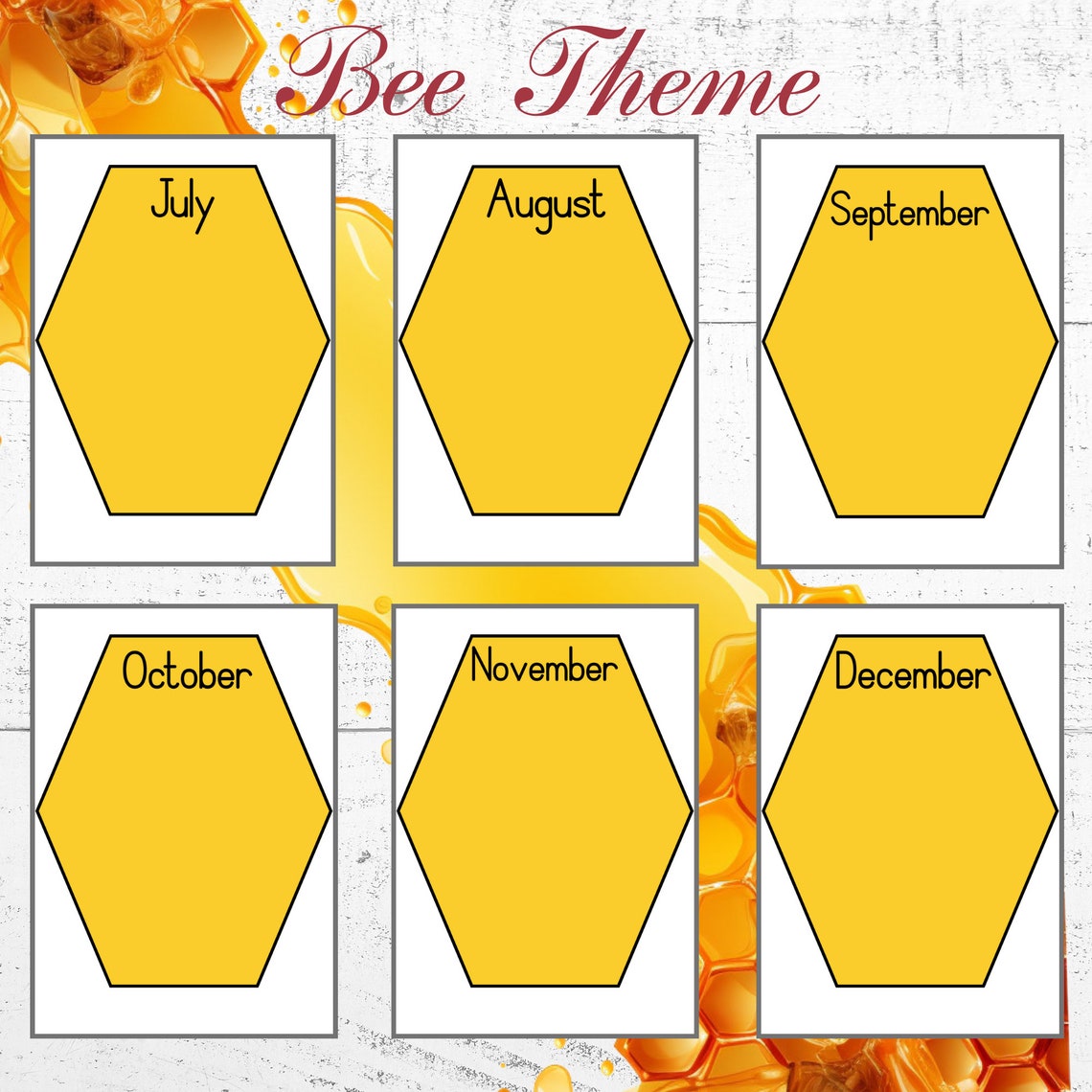 Bee Themed Classroom Birthday Chart Ideas Printable Birthday Charts for ...