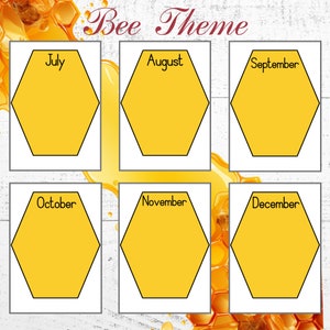 Bee Themed Classroom Birthday Chart Ideas Printable Birthday Charts for ...
