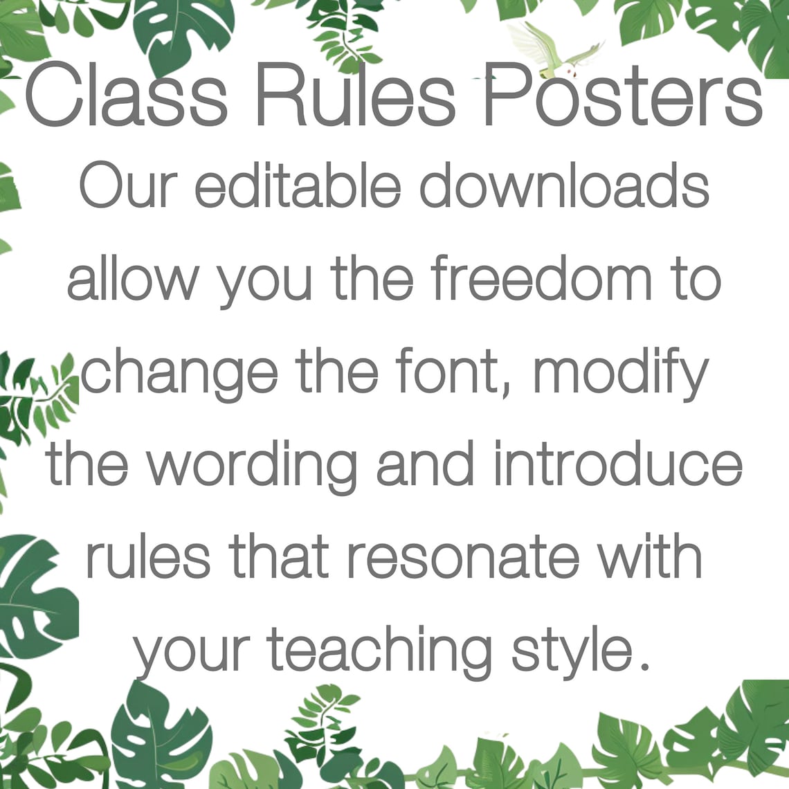 Safari Theme Classroom Rules Posters Printable Class Rules for ...
