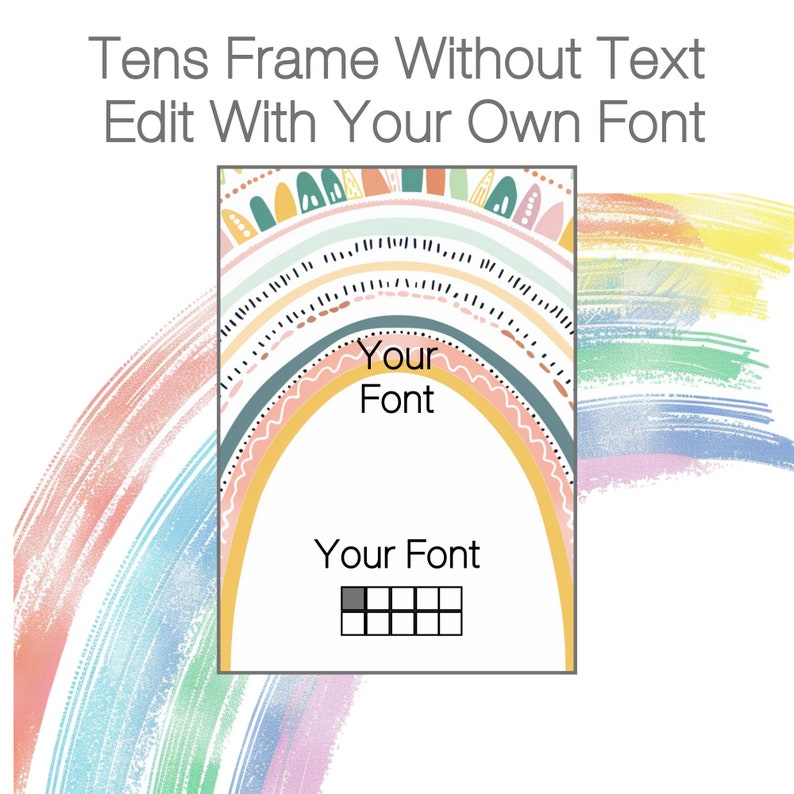 Boho Rainbow Themed Classroom | Number Flashcards | Number Posters ...