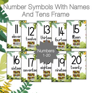 Dinosaur-themed Classroom | Number Flashcards | Number Posters | Editable Numbers | Numbers With ...