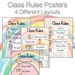 BOHO RAINBOW Classroom Rules Posters | Editable | Pastel Rainbow ...