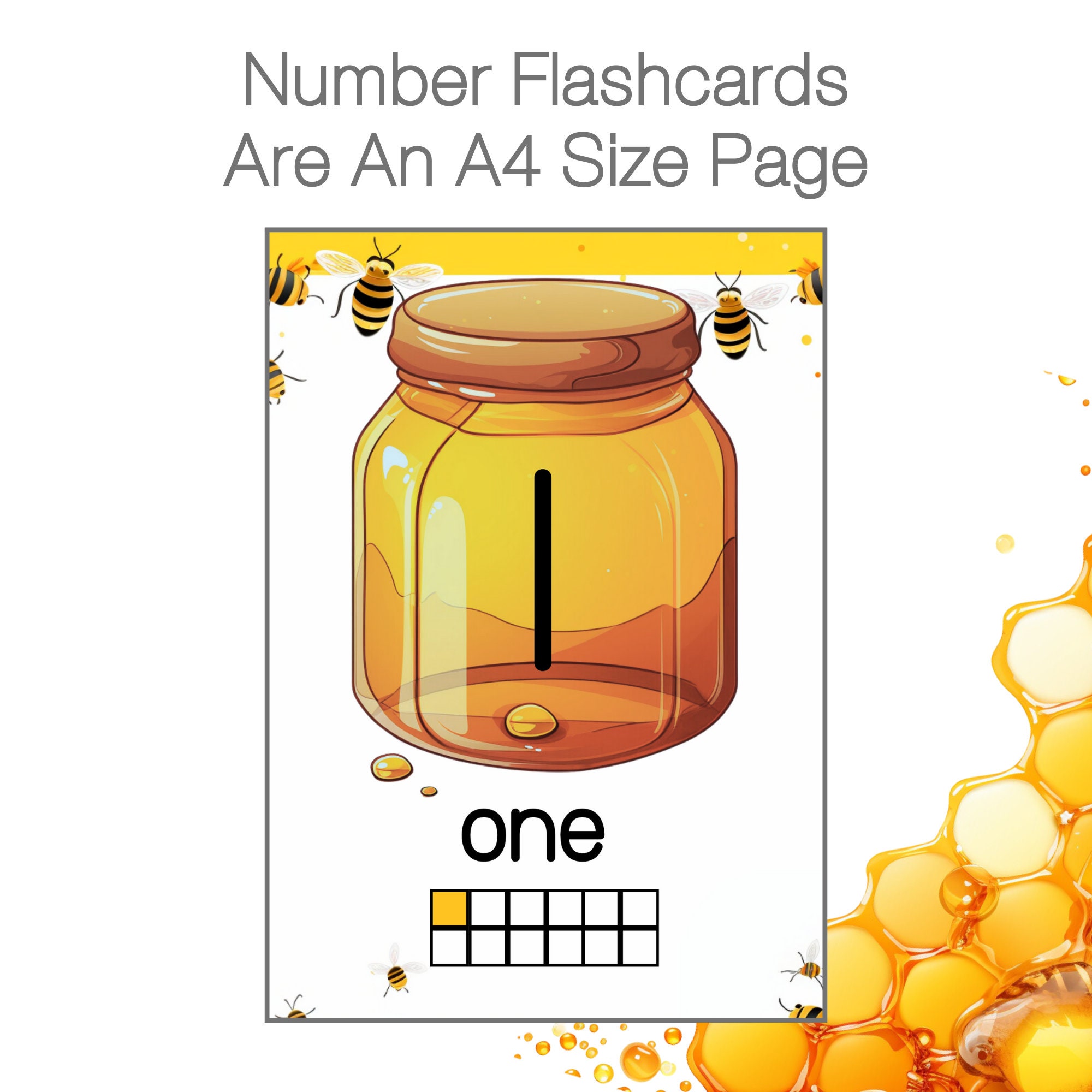 Bee Themed Classroom | Number Flashcards | Number Posters | Editable ...