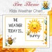 Bee Themed Classroom Kids Weather Chart Printable All Seasons Posters ...