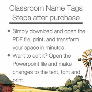 Farm Theme Classroom Name Tags Printable - Name Tags for Little ...