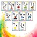 Rainbow Themed Classroom Alphabet Flashcards PDF Printable - Alphabet ...
