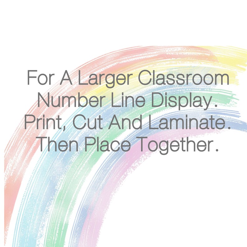Boho Rainbow Theme Classroom | Number Lines | 2 Various Styles of ...