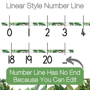 Jungle Classroom Theme | Number Lines | 2 Various Styles of Number ...