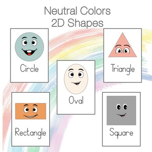 Boho Rainbow Theme Classroom | 2D Shapes | Math Shape Posters ...