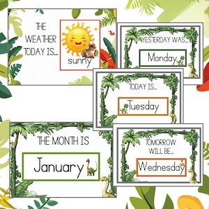 Dinosaur Theme Classroom Decor Bundle Printables - Includes 15 Amazing ...