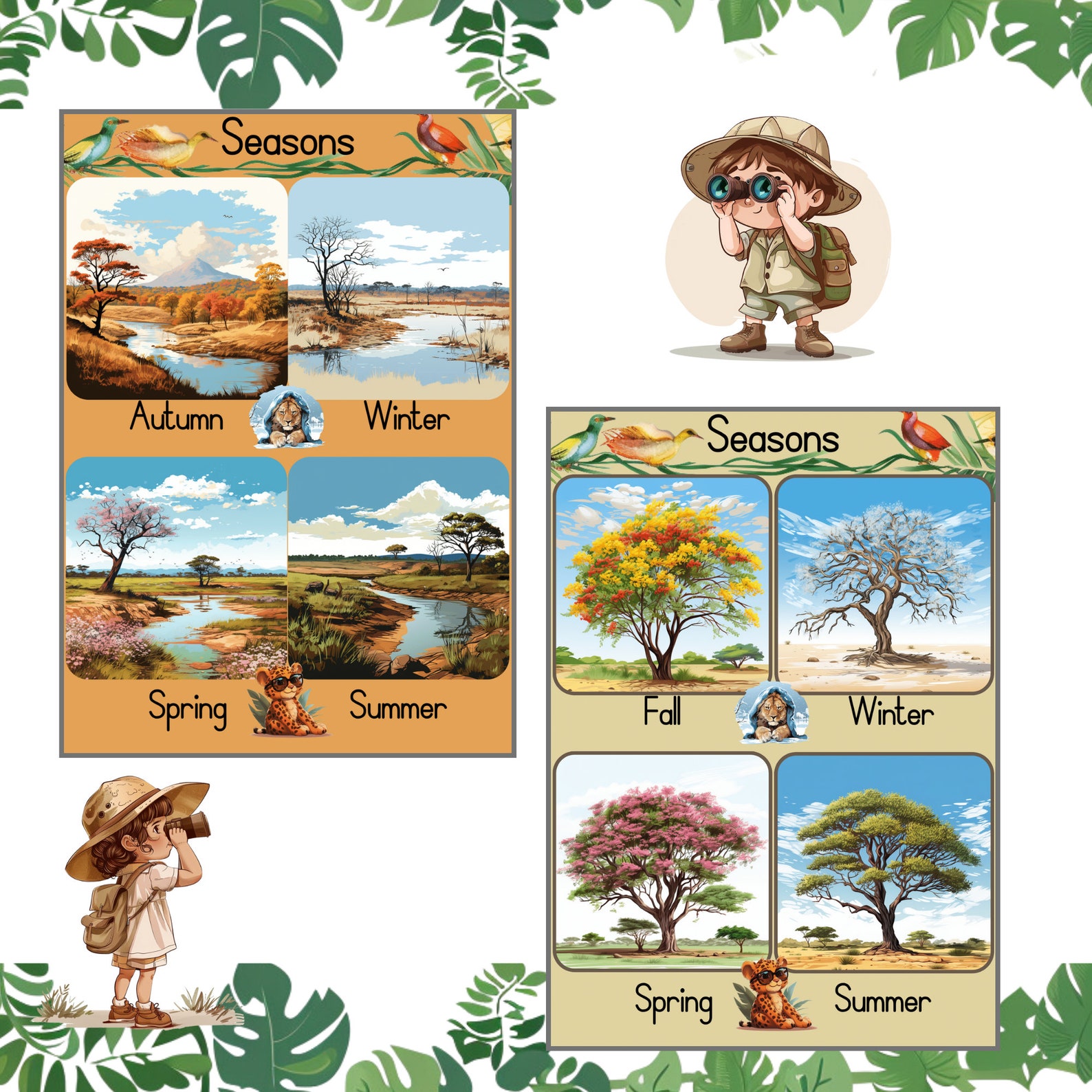 Safari Theme Classroom Decor Bundle Printables - Includes 15 Amazing ...