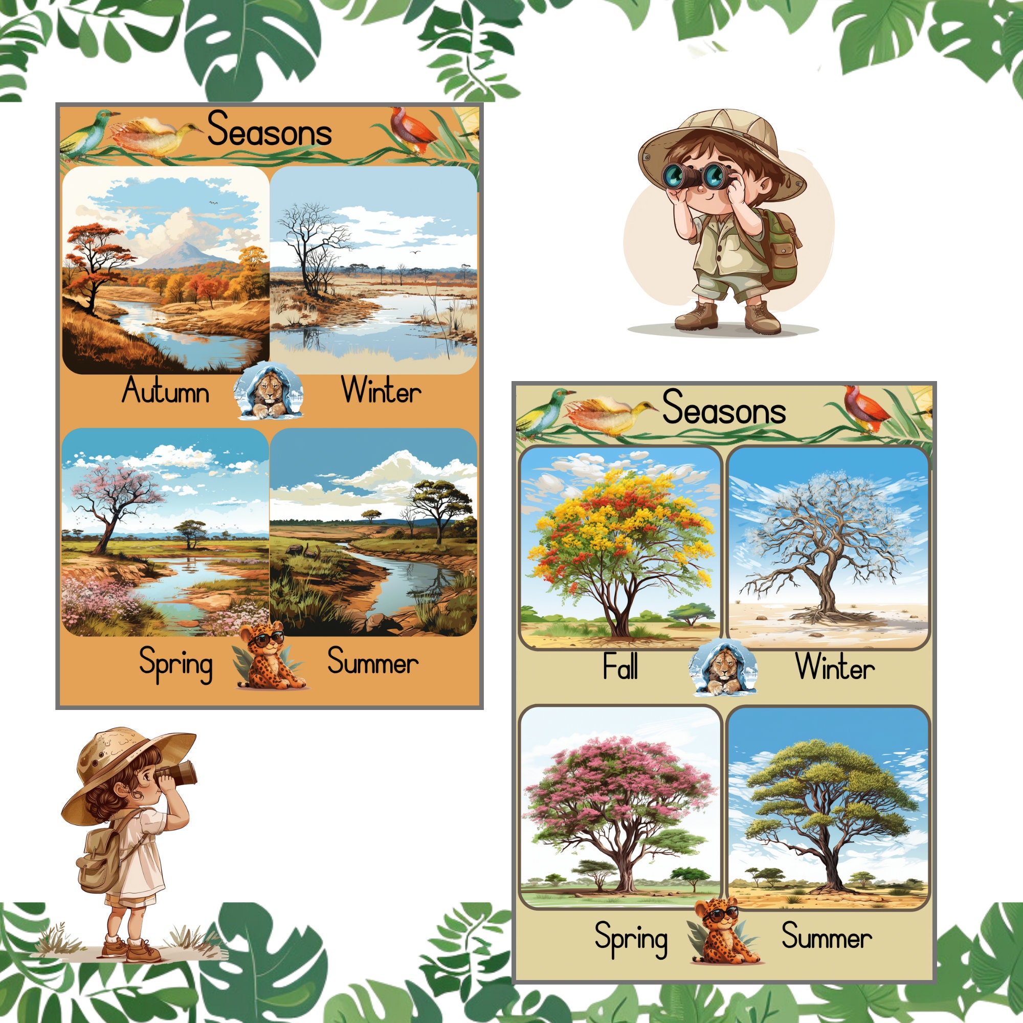 Safari Theme Classroom Decor Bundle Printables - Includes 15 Amazing ...