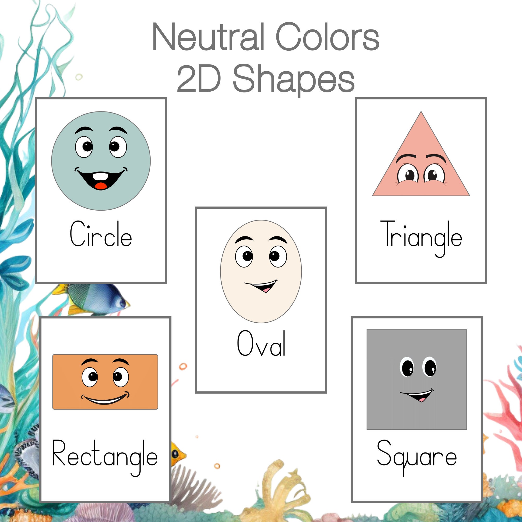 Under the Sea Classroom Theme | 2D Shapes | Math Shape Posters ...