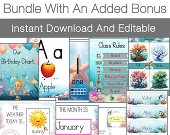 Under the Sea Classroom Decor Bundle - Etsy