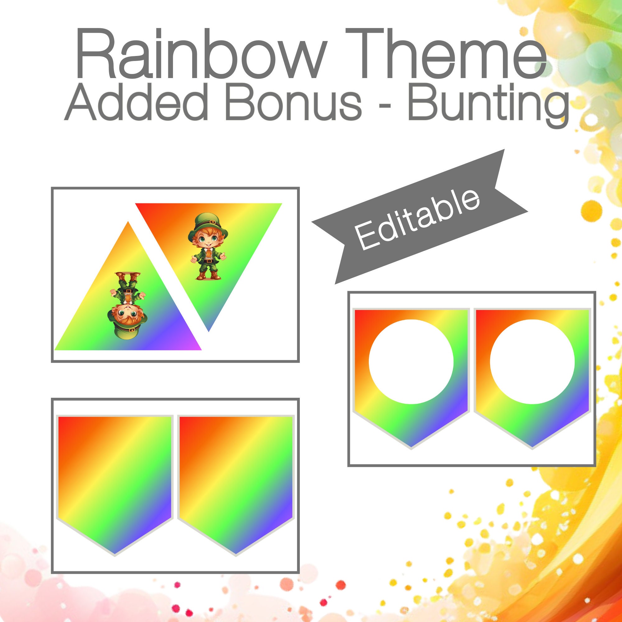 Rainbow Themed Classroom Decor Bundle Printables Includes 7 Amazing ...