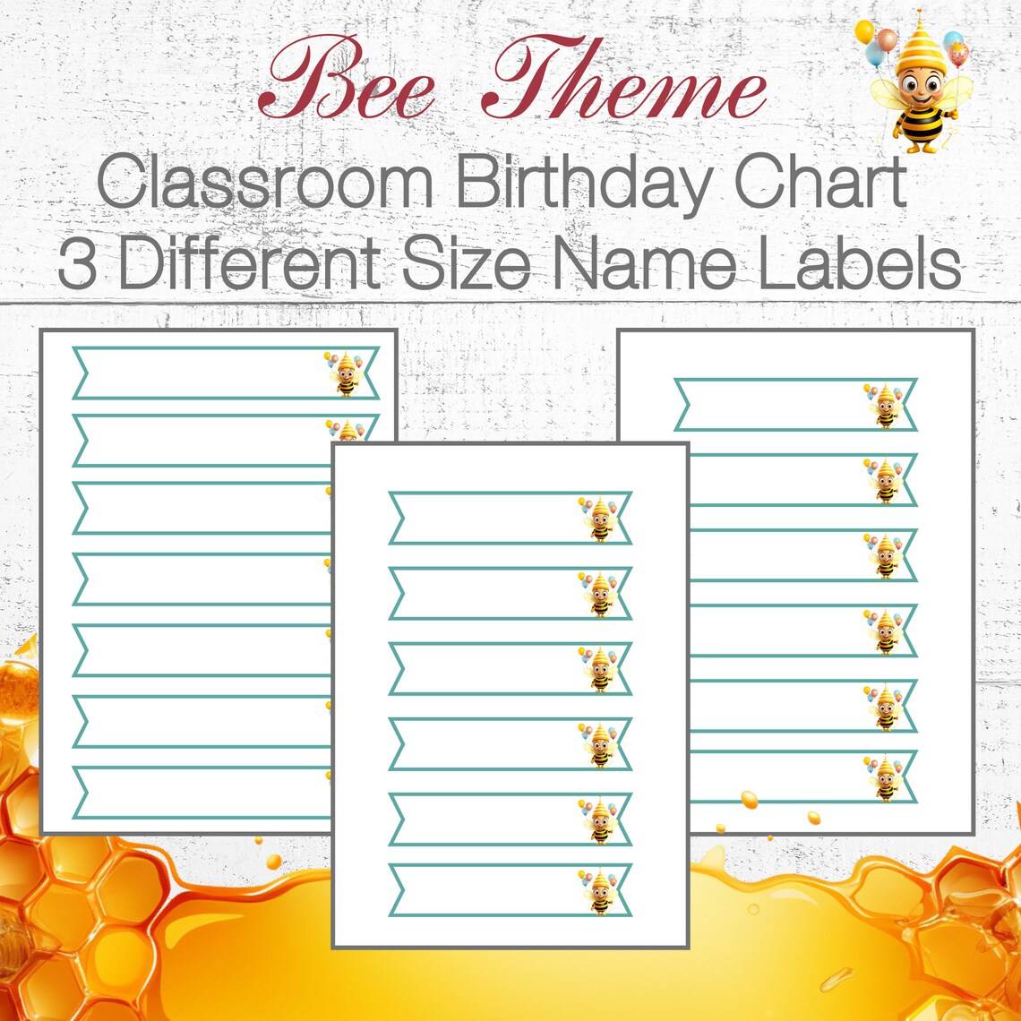 Bee Themed Classroom Birthday Chart Ideas Printable Birthday Charts for ...
