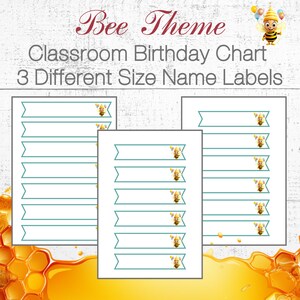 Bee Themed Classroom Birthday Chart Ideas Printable Birthday Charts for ...