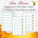 Bee Themed Classroom Birthday Chart Ideas Printable Birthday Charts for ...