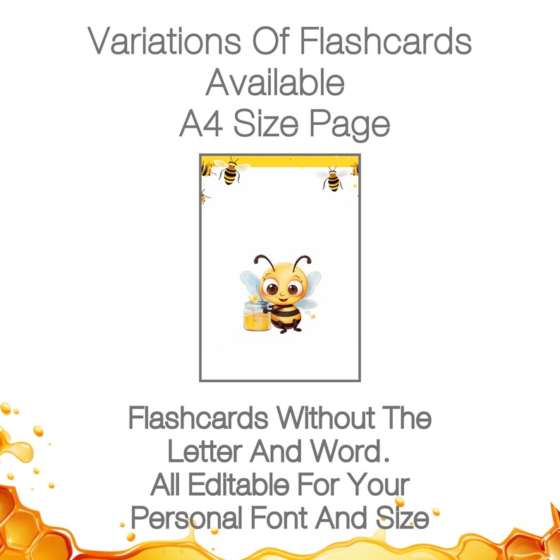 Bee Themed Classroom Alphabet Flashcards PDF Printable - Alphabet ...