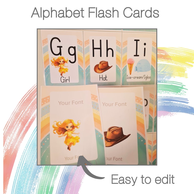 Boho Rainbow Theme Classroom Decor Alphabet Posters Editable Alphabet ...