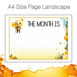Bee Themed Classroom Days of the Week Poster Printable & Months of the ...