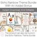BOHO RAINBOW Classroom Weather Chart & Seasons Poster | Pastel Rainbow ...