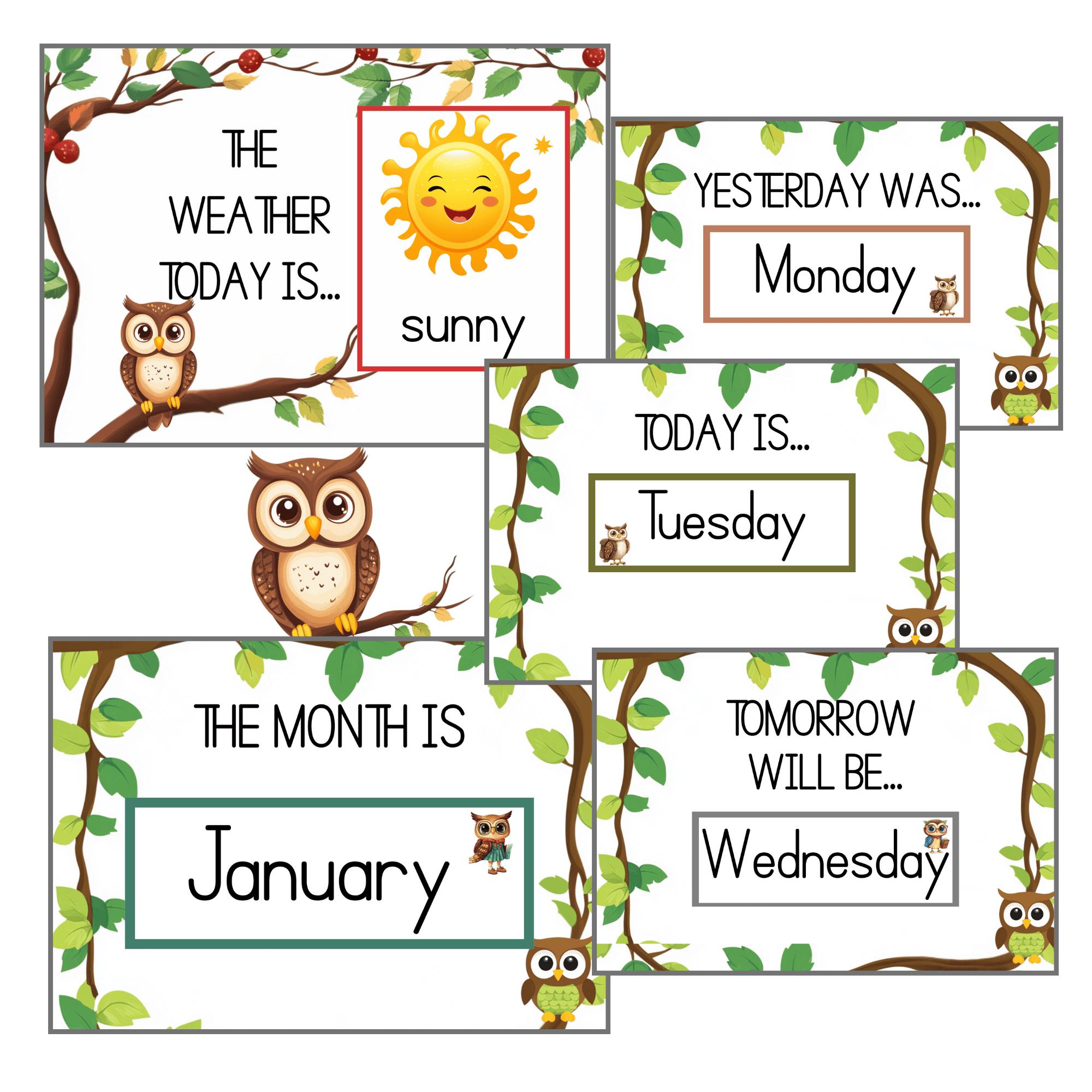 Owl Theme Classroom Decor Bundle Printables - Includes 15 Amazing Owl ...