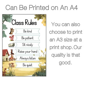 Farm Theme Classroom Rules Posters Printable - Class Rules Posters for ...