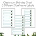 Jungle Theme Classroom Birthday Chart Ideas Printable - Birthday Charts ...