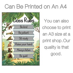 Jungle Theme Classroom Rules Posters Printable - Class Rules for ...