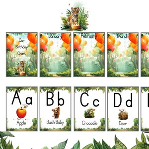 Jungle Theme Classroom Decor Bundle Printables - Includes 15 Amazing ...