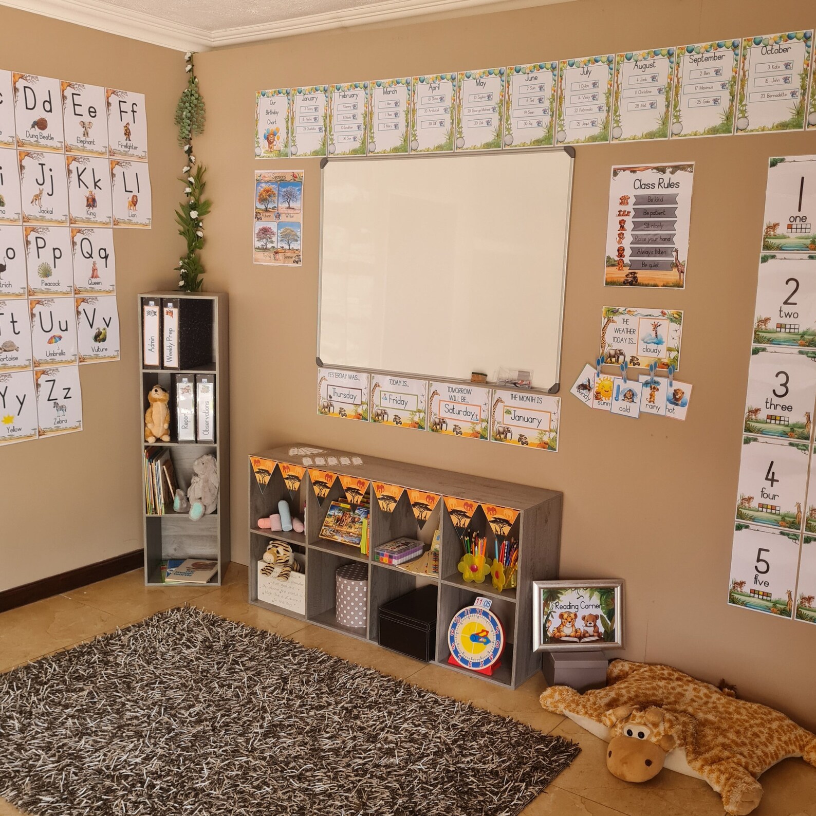 Safari Theme Classroom Rules Posters Printable - Class Rules for ...